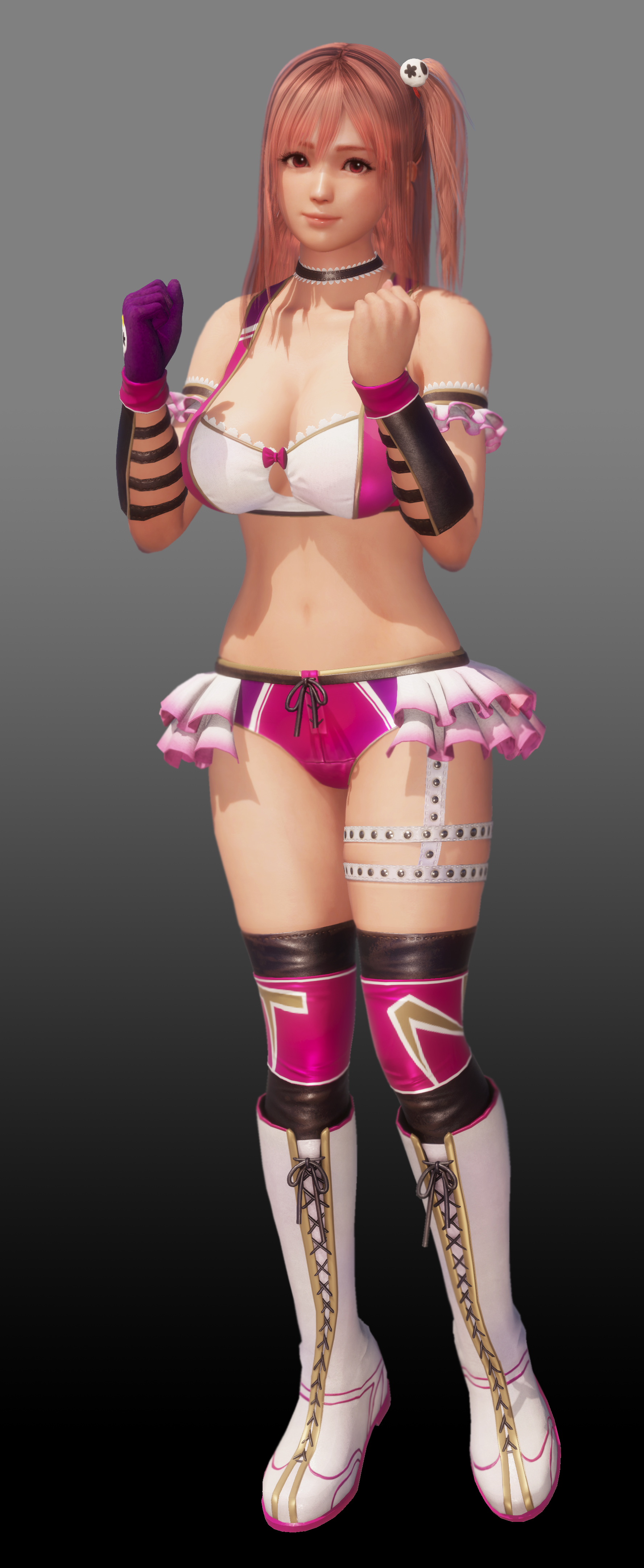 dead or alive dead or alive 6 honoka (doa) bikini armor cg cleavage garter thighhighs | #527256 ...